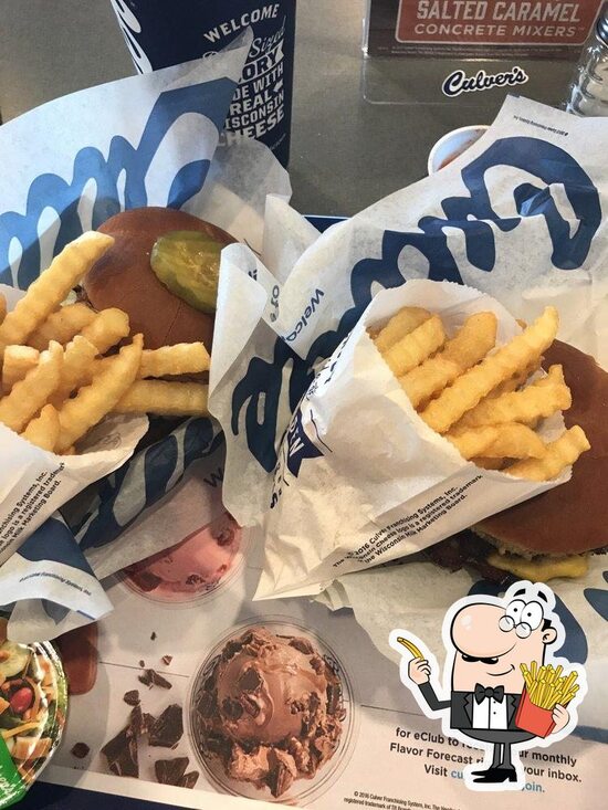 Menu at Culver's fast food, Tucson, S Campbell Ave
