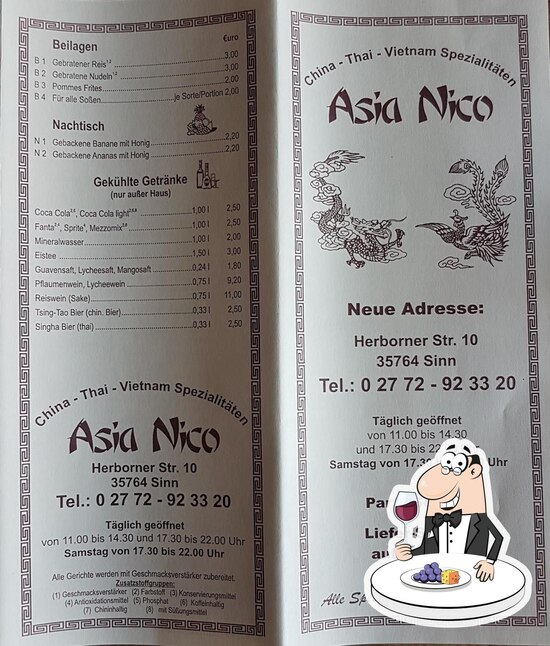 Asia Nico restaurant, Sinn, Herborner Str. 10 - Restaurant menu and reviews