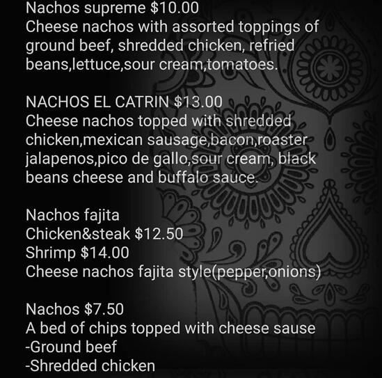 El catrin mexican grill in Middleburg - Restaurant menu and reviews