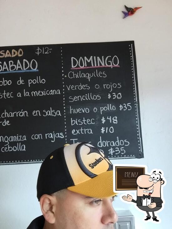Menu at El Colibrí restaurant, Naucalpan, Aquiles Elorduy 381
