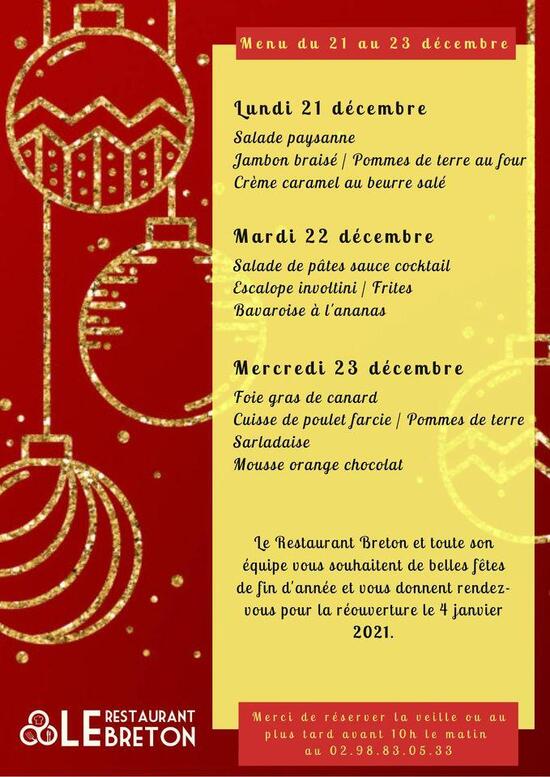 Menu at Le restaurant Breton, Saint-Frégant