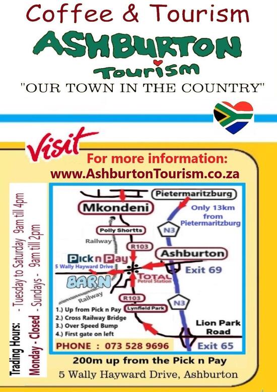 Menu at The BARN - Ashburton Tourism, Pietermaritzburg