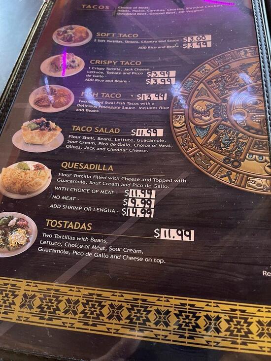 Menu at El Chicano Restaurant, Willits, S Main St
