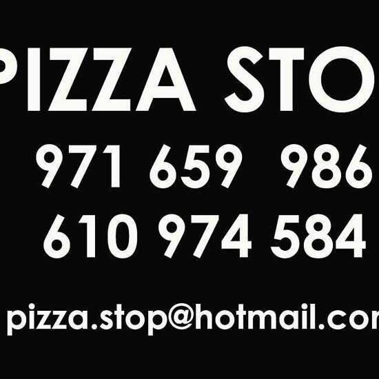 Menu at Pizza Stop cafe, Calonge