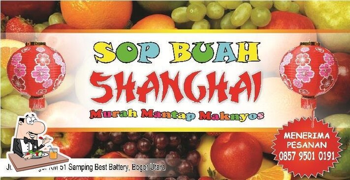 Menu at Sop Buah Shanghai restaurant, Bogor