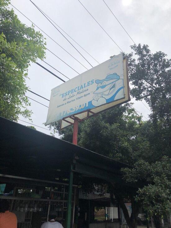 Menu at Los Especiales, Mazatlán