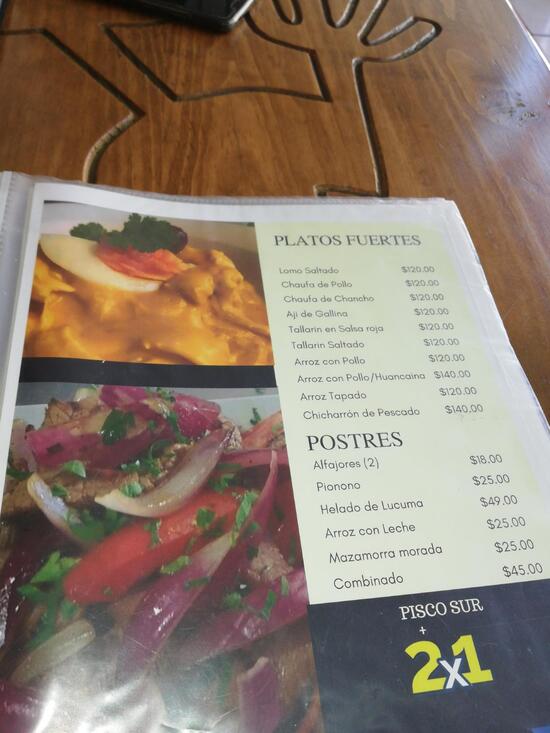 Carta del restaurante Quinoa, Cocina Peruana en Puebla, Heroica Puebla ...