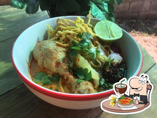Menu at ข้าวซอย บ้านดอย Khao Soi Ban Doi restaurant, Cho Lae