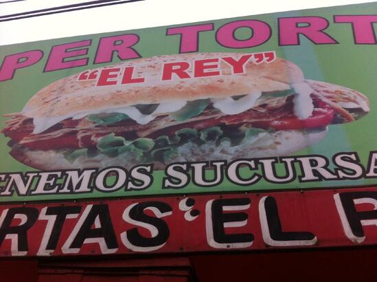 Menu at SUPER TORTAS "EL REY" restaurant, Pachuca
