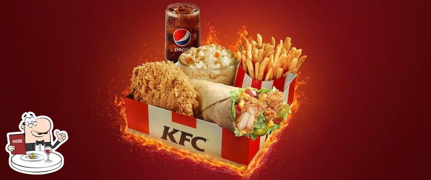 Menu at KFC restaurant, Ajman, Food Court