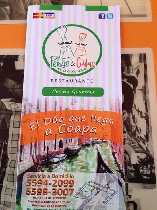 Menu at Pekas & Calas restaurant, Mexico City, Calz Acoxpa 879 -1