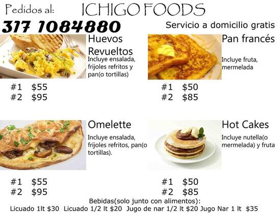 Menu at Ichigo Foods, Autlán, autlán