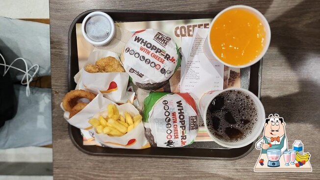 Menu at Burger King restaurant, Manila, 1000 United Nations Ave
