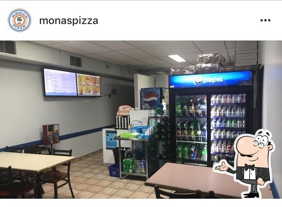 Menu at Mona's Pizza pizzeria, Edmonton