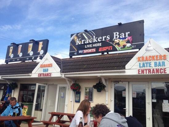 Menu at Krackers Bar, Brean
