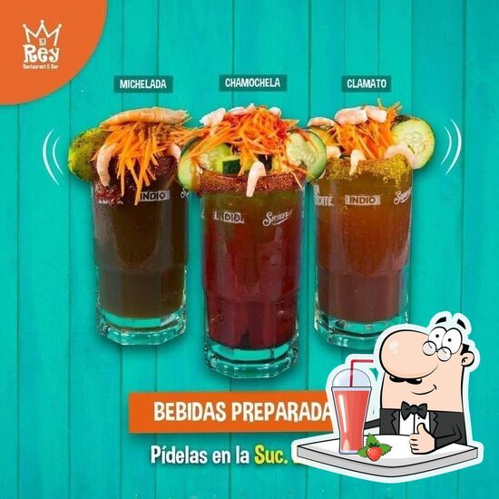 Menu at Mariscos El Rey restaurant, Monterrey