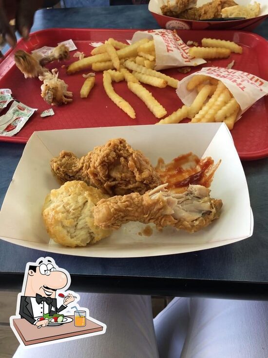 Menu at Church's Chicken fast food, Diboll