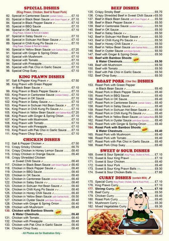 Menu at Wok Flavour fast food, Tarleton