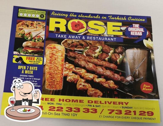 Menu at Rose Kebab fast food, Bexhill