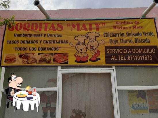 Menu at Gorditas Mati restaurant, General Simón Bolívar