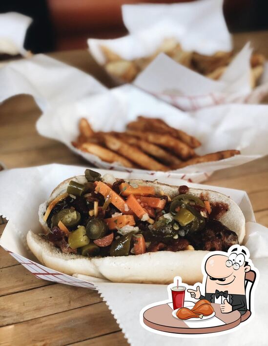 Menu at Chicago's Dog House fast food, Chicago