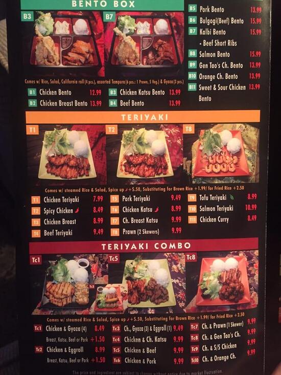 Menu at Lee's Grill 'n Bento restaurant, Shoreline