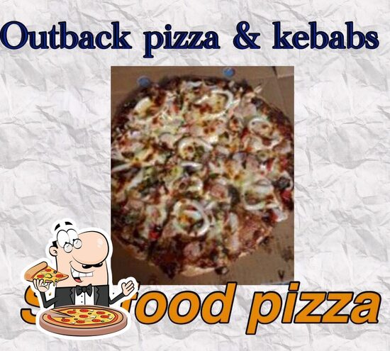 Menu at Outback Pizza restaurant, Broken Hill