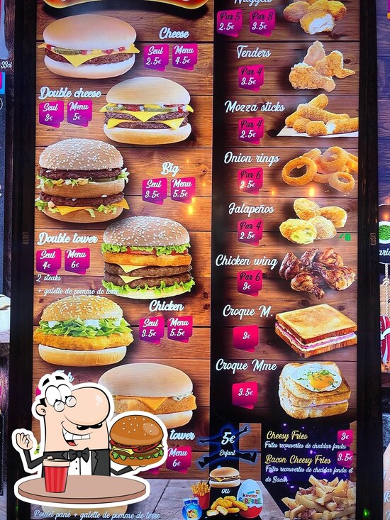 Menu au Fast Foot restaurant, Meaux