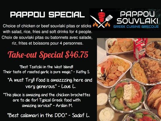 Pappou Souvlaki restaurant, Dollard-Des-Ormeaux - Menu du restaurant et ...