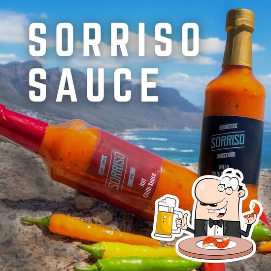 Menu at Sorriso restaurant, Cape Town