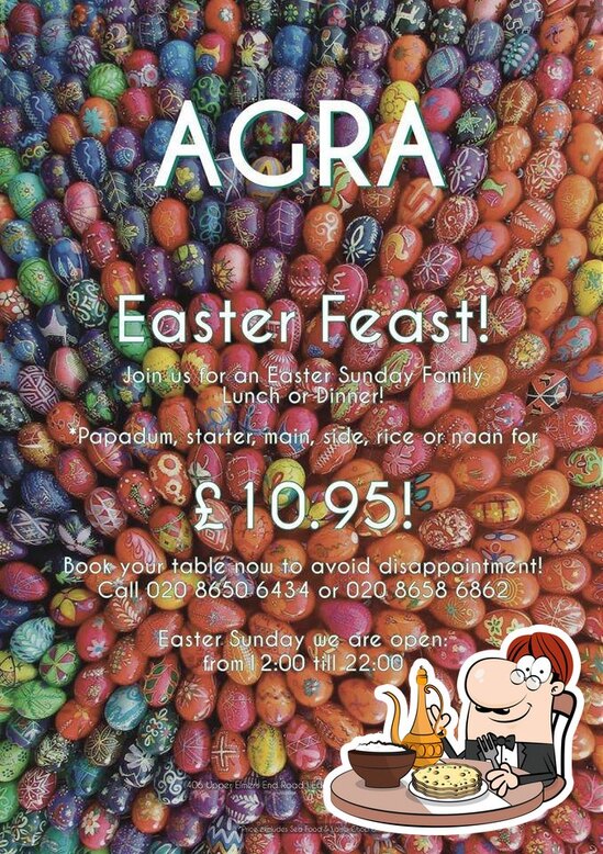 Agra Beckenham, 406 Upper Elmers End Rd in Beckenham - Restaurant menu ...