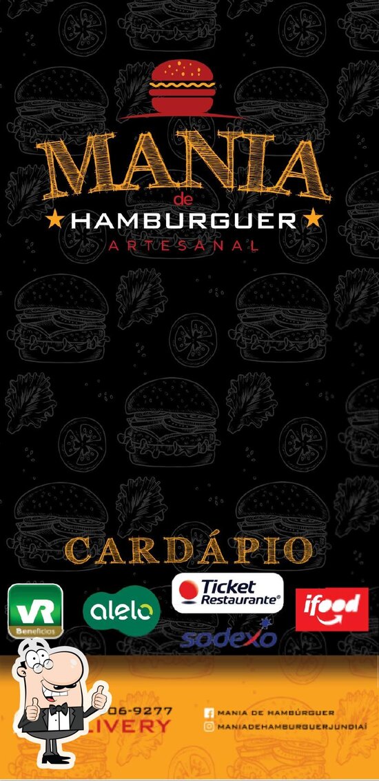 Menu at Mania de Hamburguer restaurant, Jundiaí