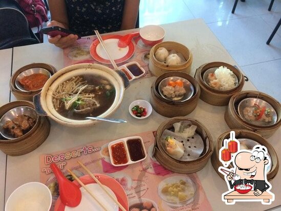 Menu at Chok Dee Dimsum restaurant, Bangkok, Lat Phrao Rd