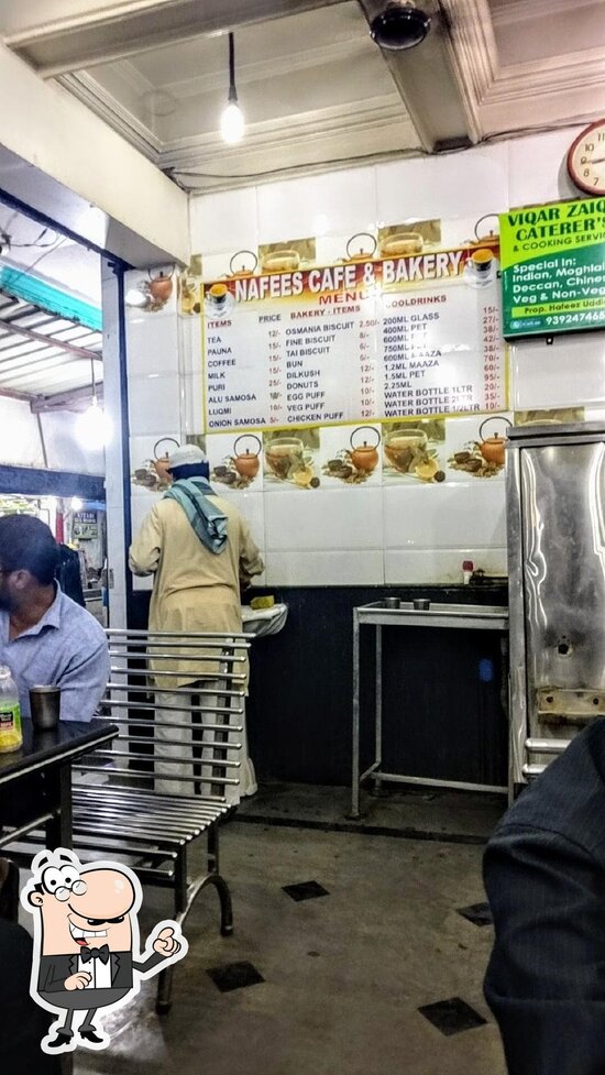 Menu at Nafees Cafe, Hyderabad, Pisal Banda Road Pisal Banda