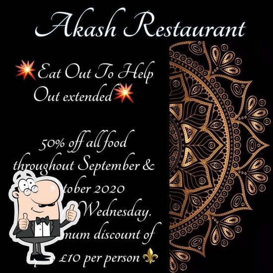 Menu at Akash Tandoori restaurant, South Benfleet
