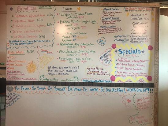 Menu at Amee’s Apron Bakery & Cafe, Kingman