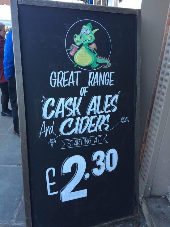 Menu at The Green Dragon pub & bar, Beverley