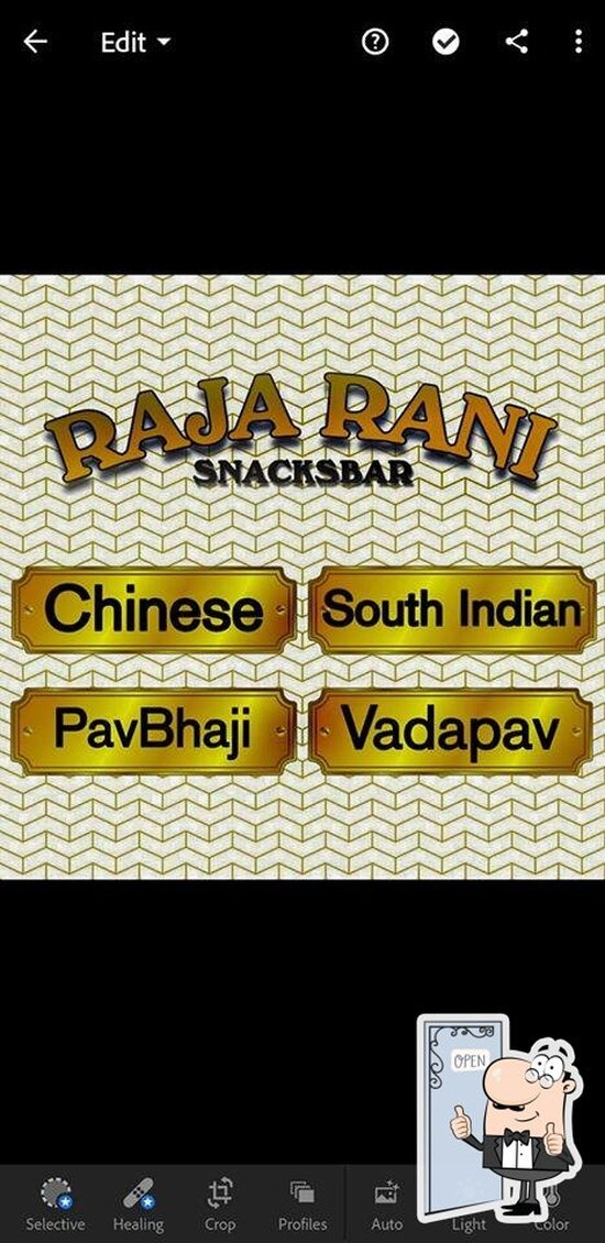Menu at Raja Rani Vada Pav Center, Valsad