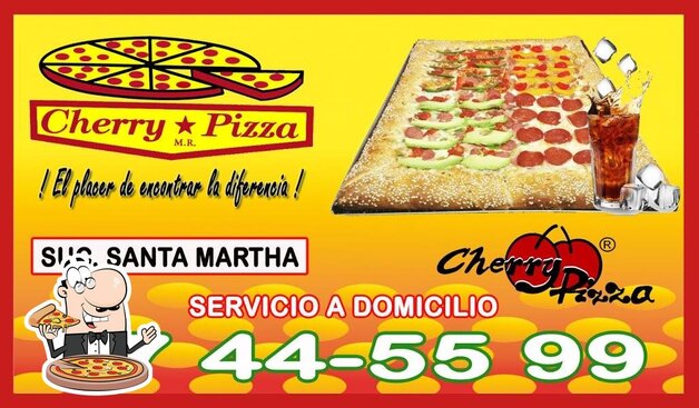 Menu at Cherry Pizza restaurant, Mexico, Jose de la Luz Blanco Mz 187-A ...