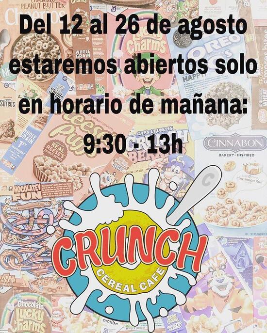 Menu at Crunch Cereal Cafe, Seville