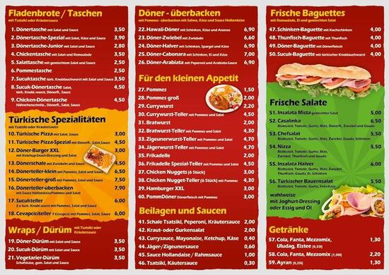 Speisekarte von Dönerstation fast Food, Halver