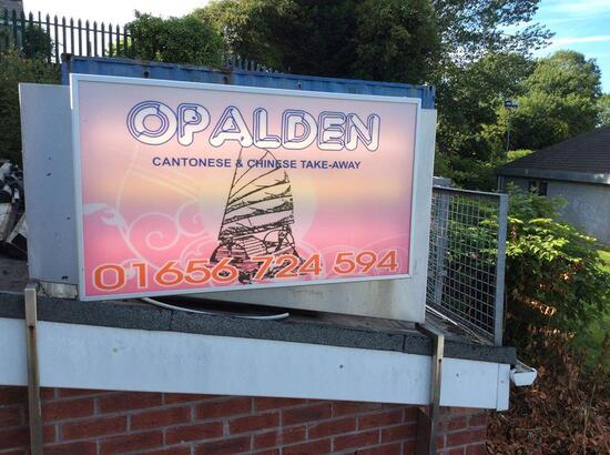 Menu at Opalden restaurant, Aberkenfig