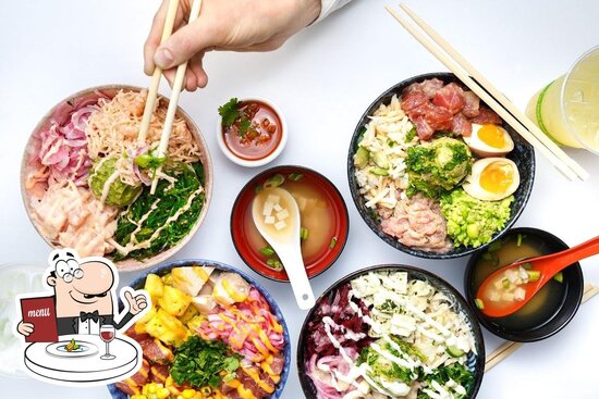 Menu at Pacific Poke restaurant, Surrey