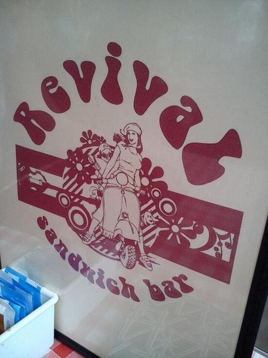 Menu at Revival cafe, Great Yarmouth