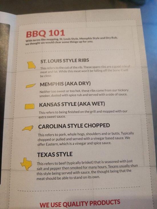 Menu at Black Hog BBQ, Middletown
