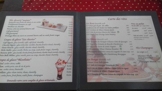 Menu au Brasserie i Trulli pizzeria, Aigues-Mortes