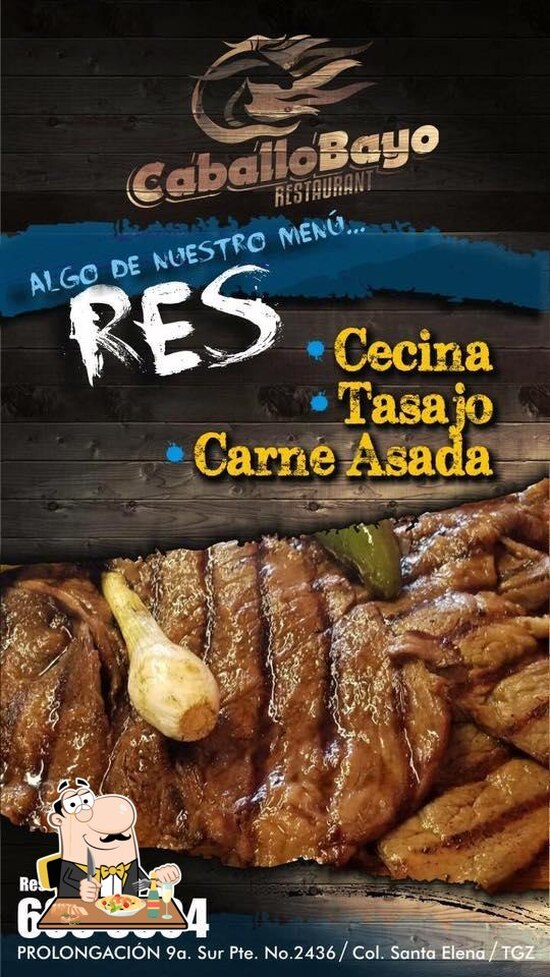 Carta de CABALLO BAYO RESTAURANT, Tuxtla Gutiérrez