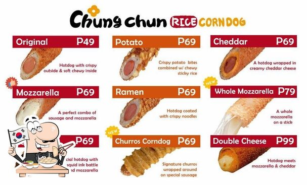 Menu at Chung Chun Rice Corndog - UP Town Center pub & bar, Quezon City