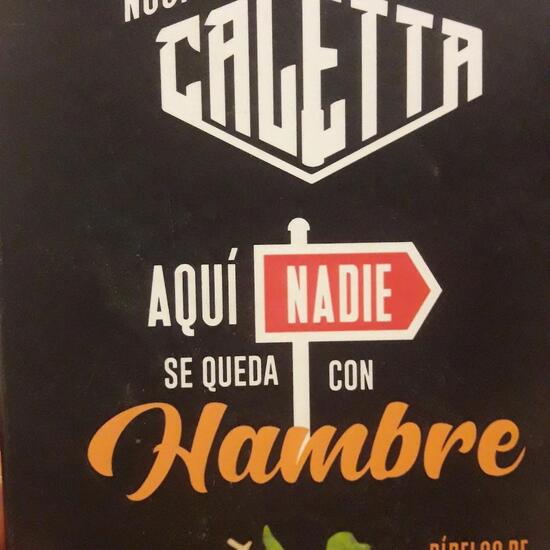 Menu at Caletta restaurant, Piura