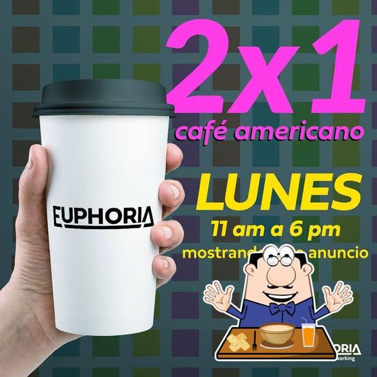 Menu at Euphoria Coffee & Coworking cafe, Ciudad Obregón
